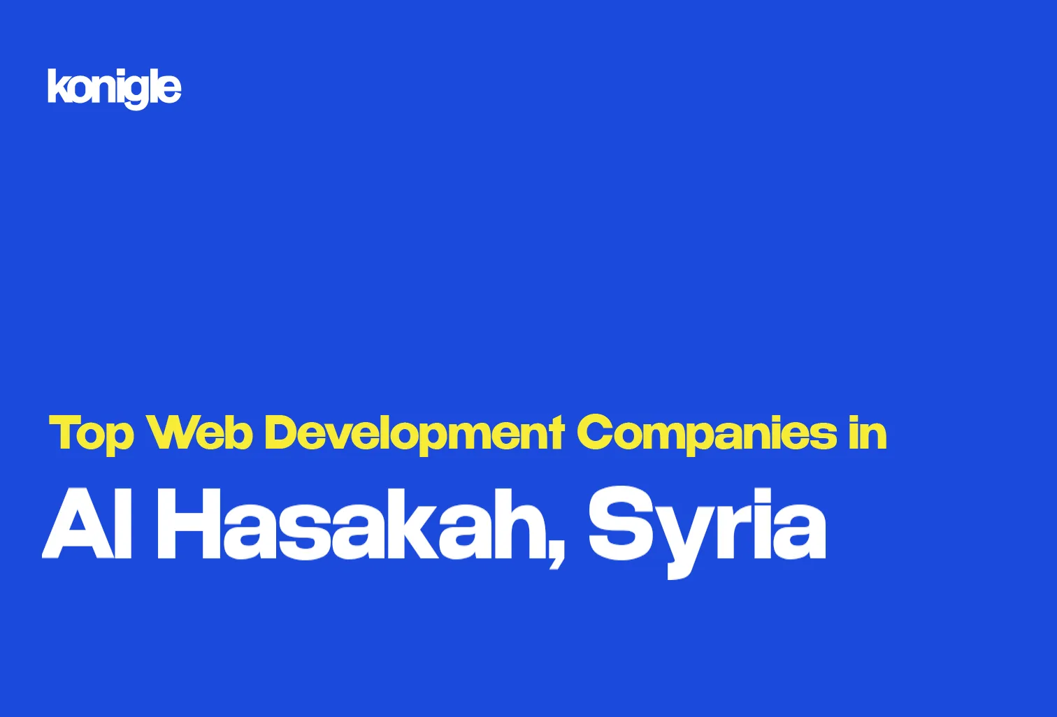 Top 1 Web development companies in Al Hasakah, Syria