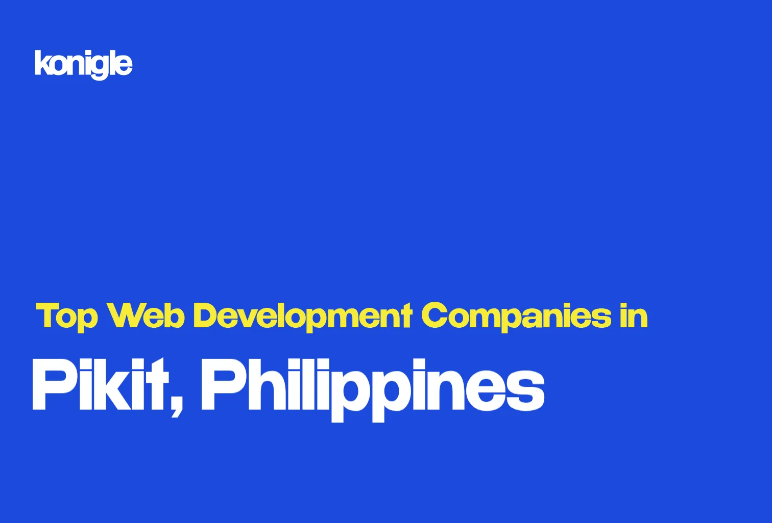 Top 3 Web development companies in Pikit, Philippines